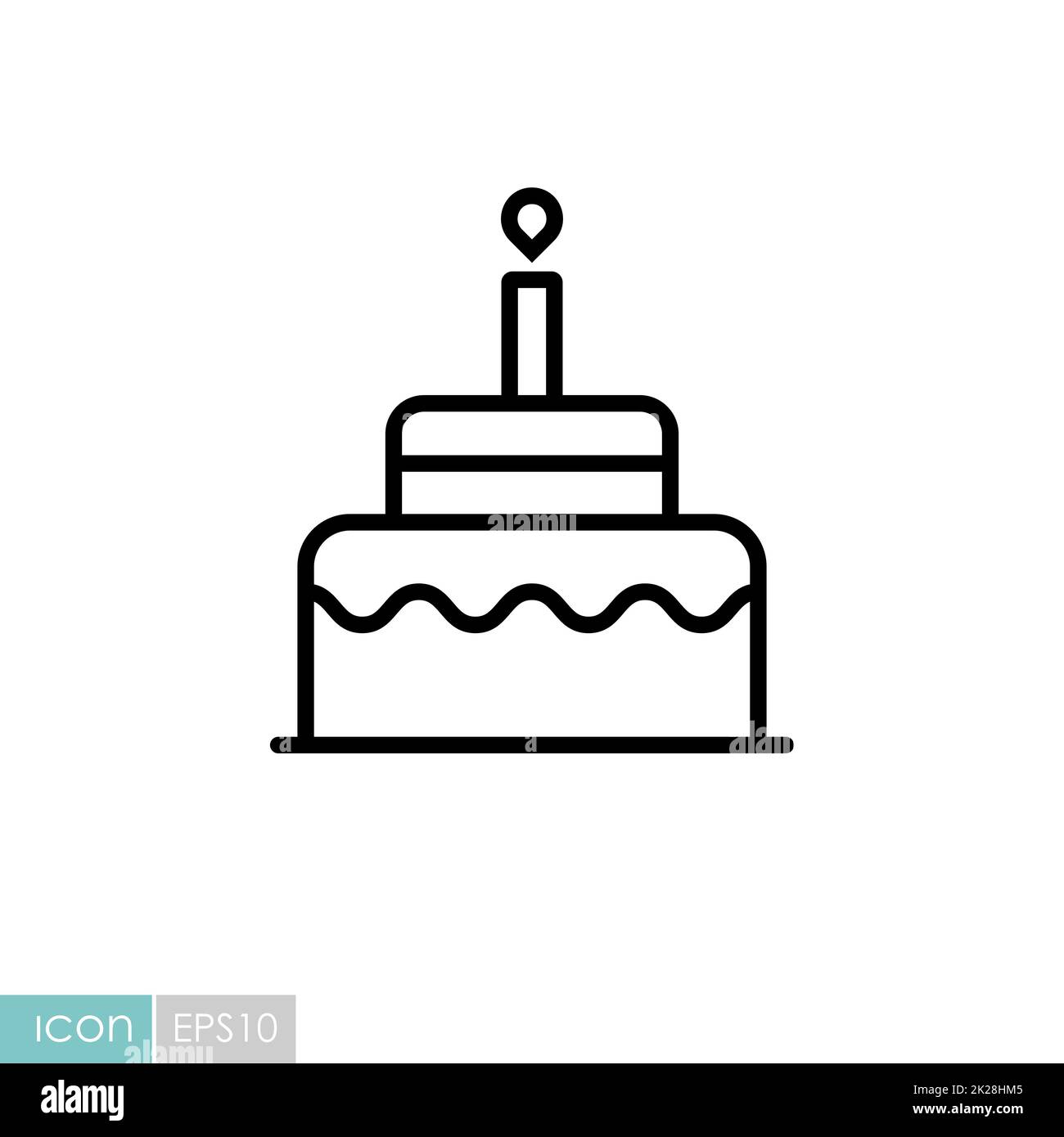 Birthday cake vector isolated icon Stock Photo - Alamy Birthday cake vector isolated icon Stock Photo - Alamy