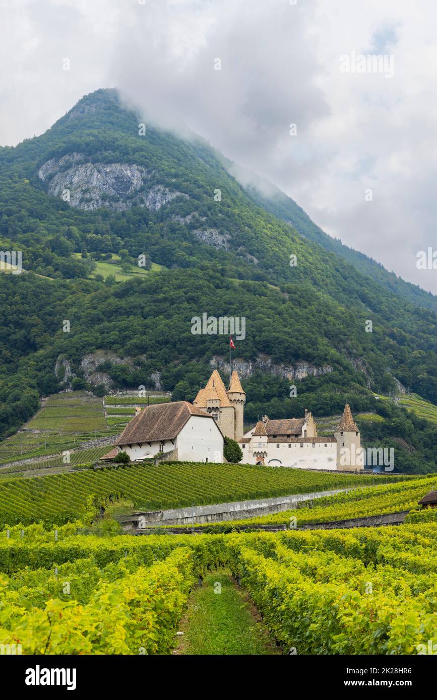 Castle Chateau d'Aigle in canton Vaud, Switzerland Stock Photo - Alamy