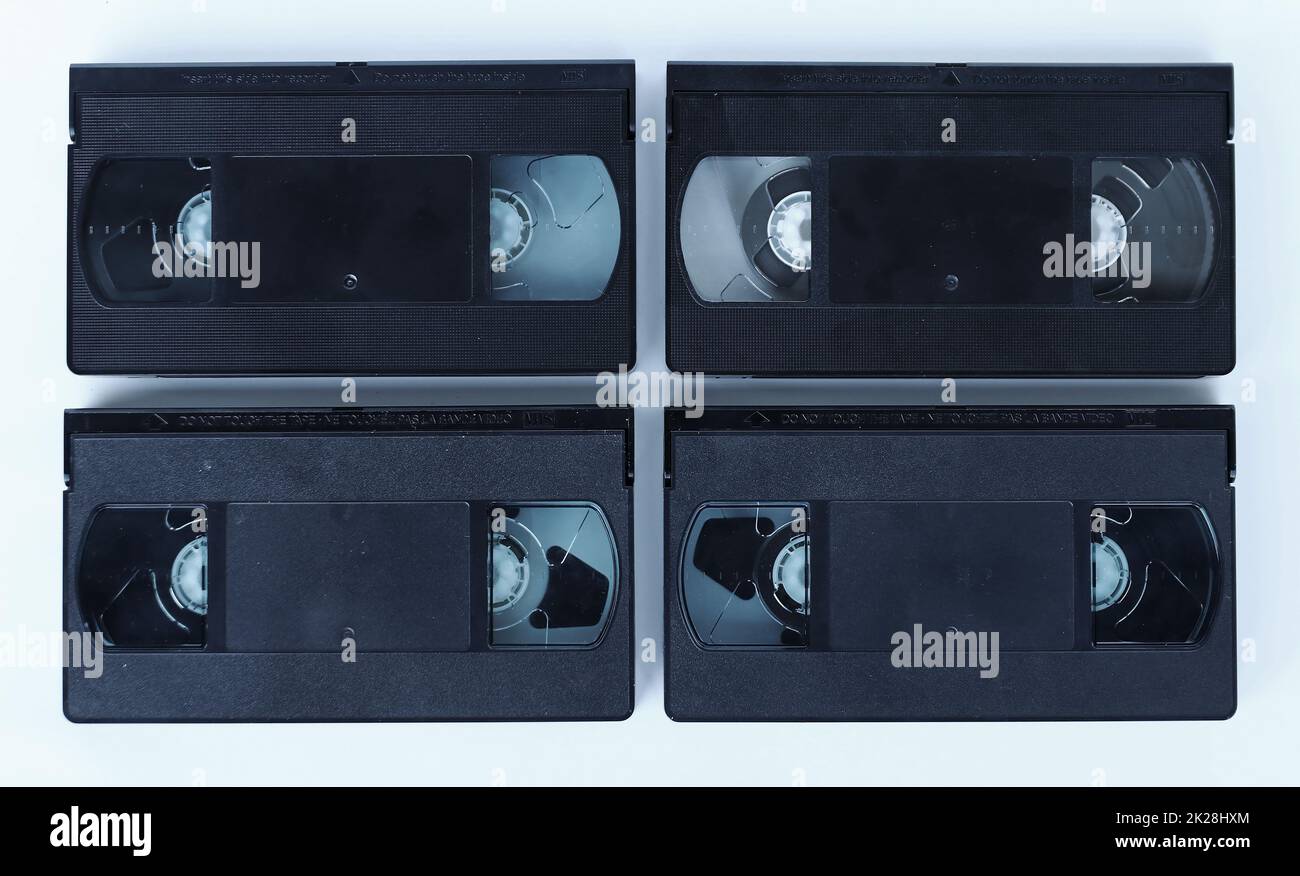 Four old VHS tapes from the 90s Stock Photo - Alamy