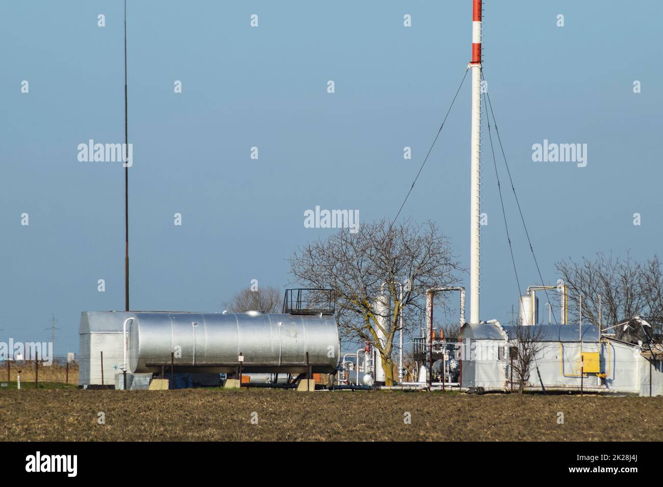 Separation station for oil and gas treatment. Oil and gas equipment Stock Photo - Alamy