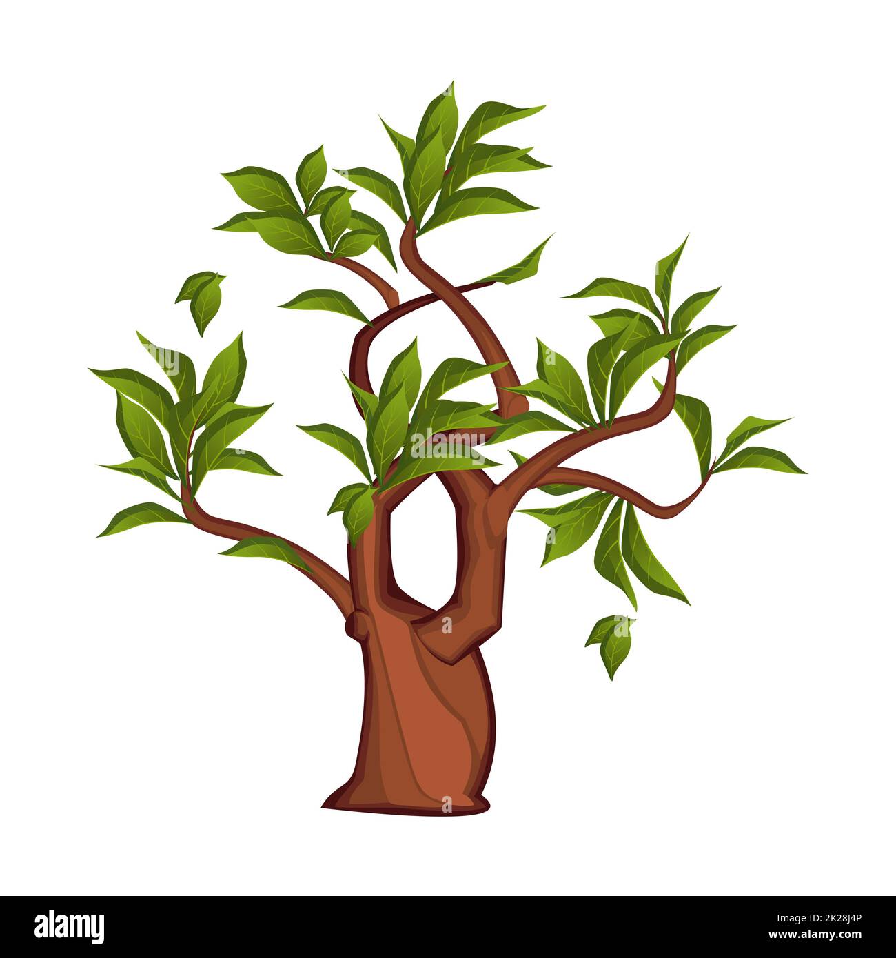 Realistic green bushes on white background - Vector Stock Photo - Alamy