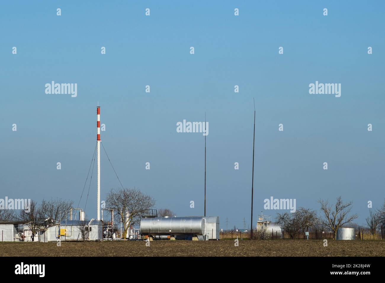 Separation station for oil and gas treatment. Oil and gas equipment Stock Photo - Alamy