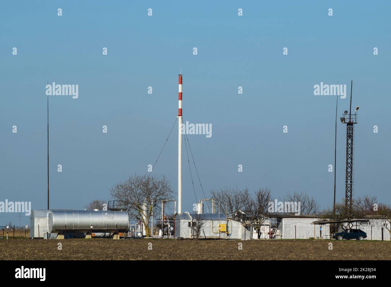 Separation station for oil and gas treatment. Oil and gas equipment Stock Photo - Alamy