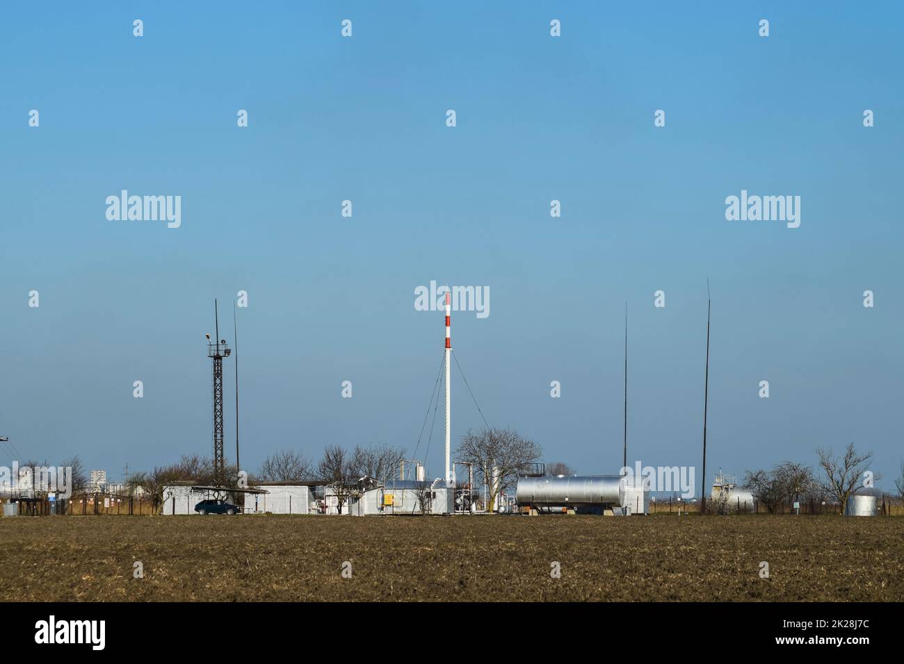 Separation station for oil and gas treatment. Oil and gas equipment Stock Photo - Alamy