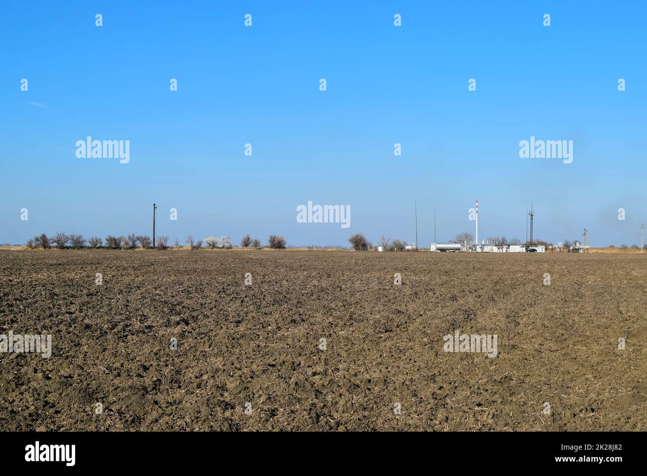 Separation station for oil and gas treatment. Oil and gas equipment Stock Photo - Alamy