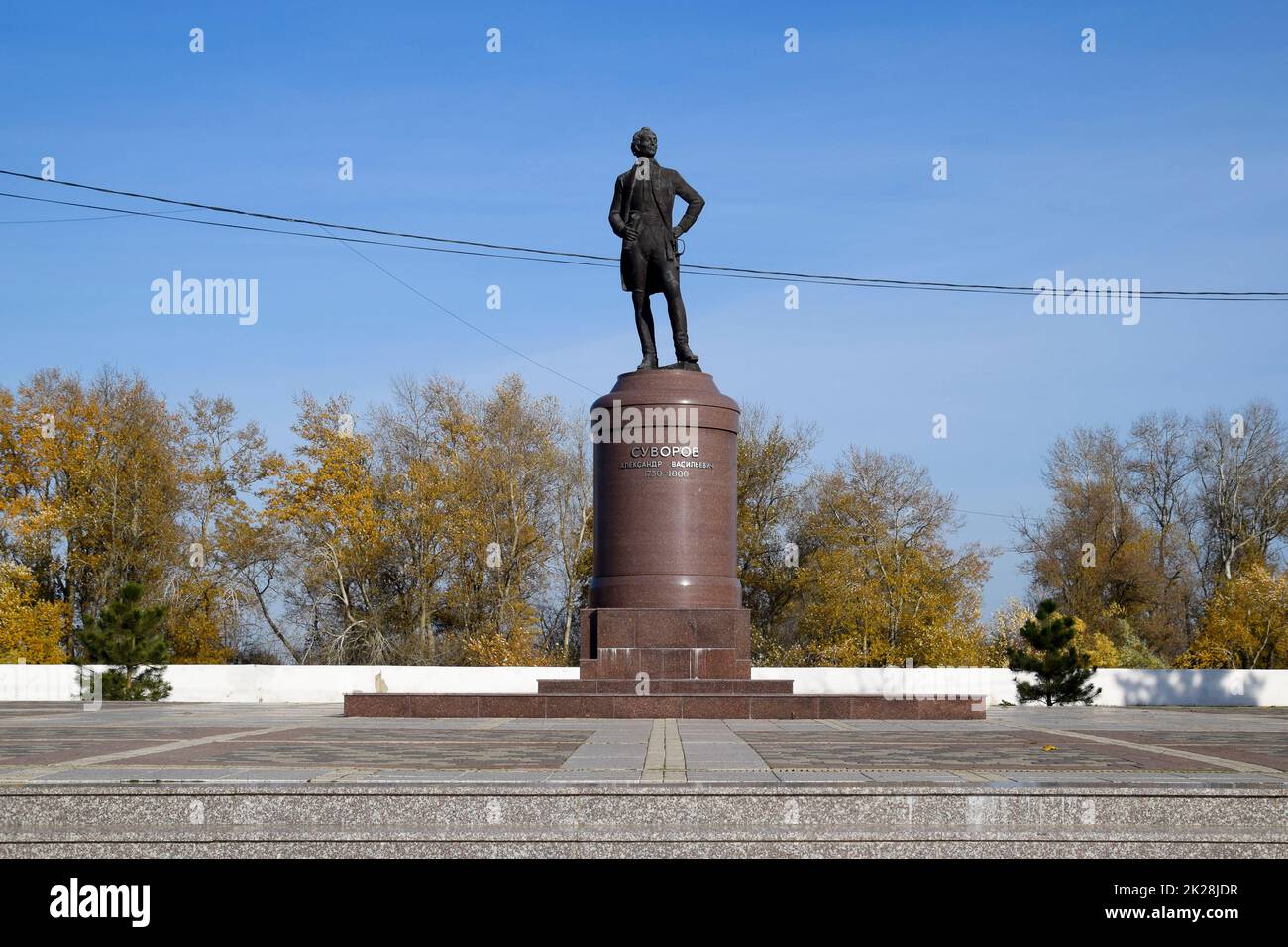 Monument to Suvorov. Monument to the great commander Stock Photo - Alamy