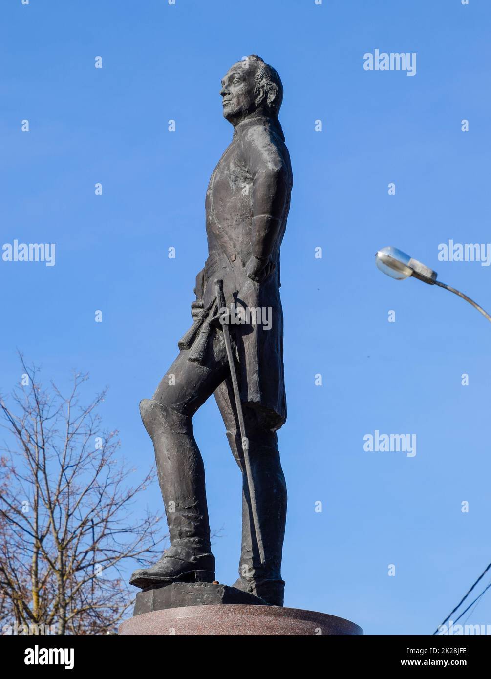 Monument to Suvorov. Monument to the great commander Stock Photo - Alamy