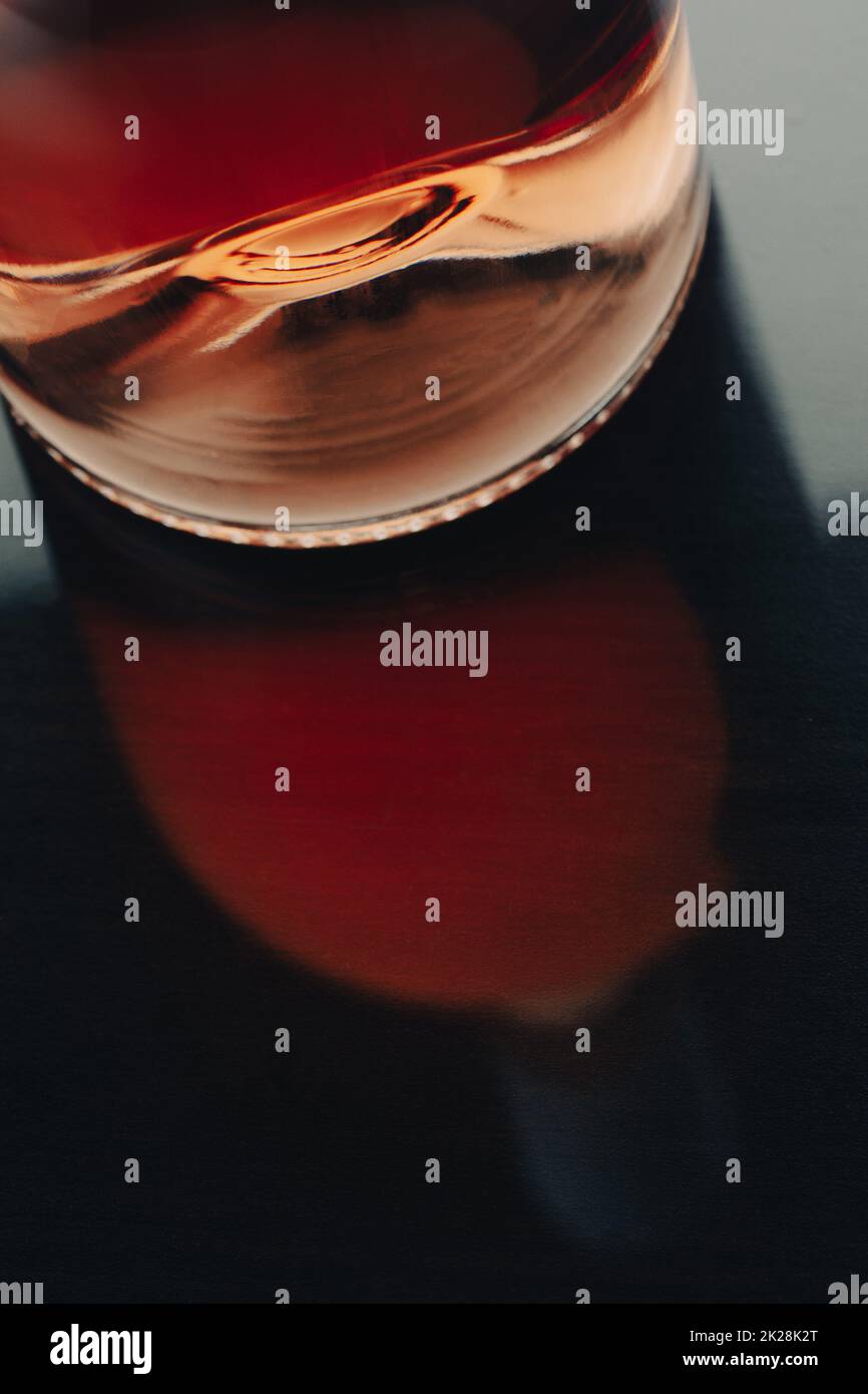 closeup of a rose wine bottle punt with reflection Stock Photo - Alamy