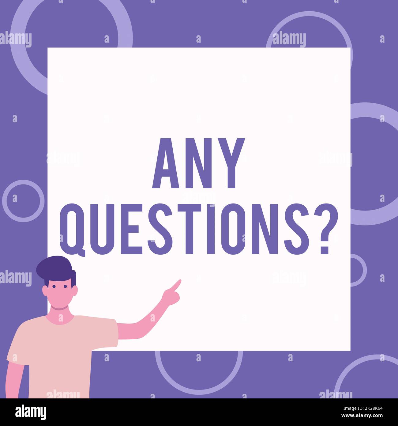 Hand writing sign Any Questionsquestion. Business concept Need to ask ...