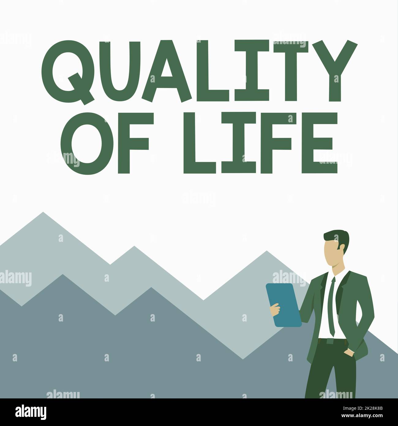 Text caption presenting Quality Of Life. Conceptual photo being in good ...