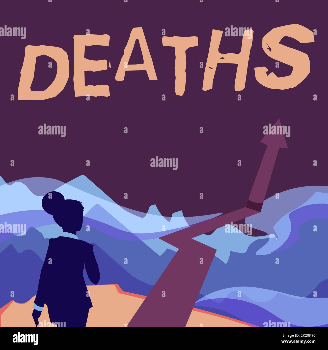 Writing displaying text Deaths. Conceptual photo permanent cessation of ...