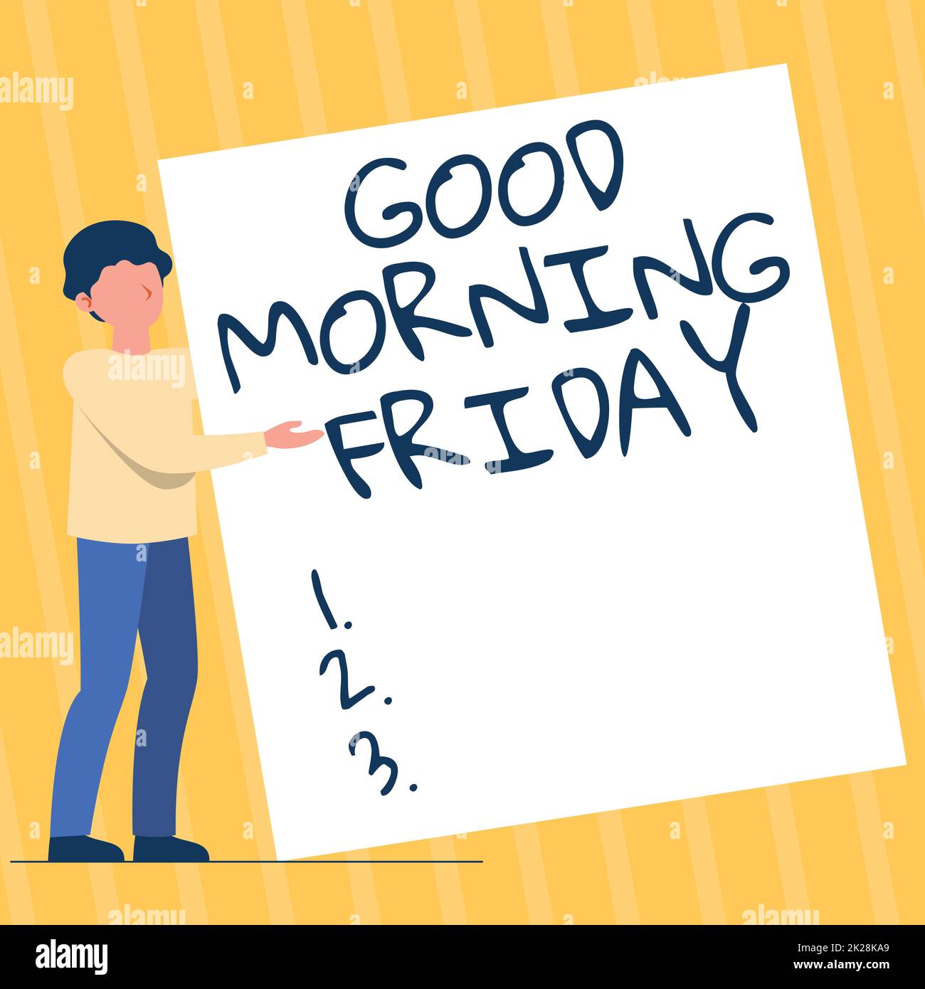 Conceptual caption Good Morning Friday. Conceptual photo greeting ...