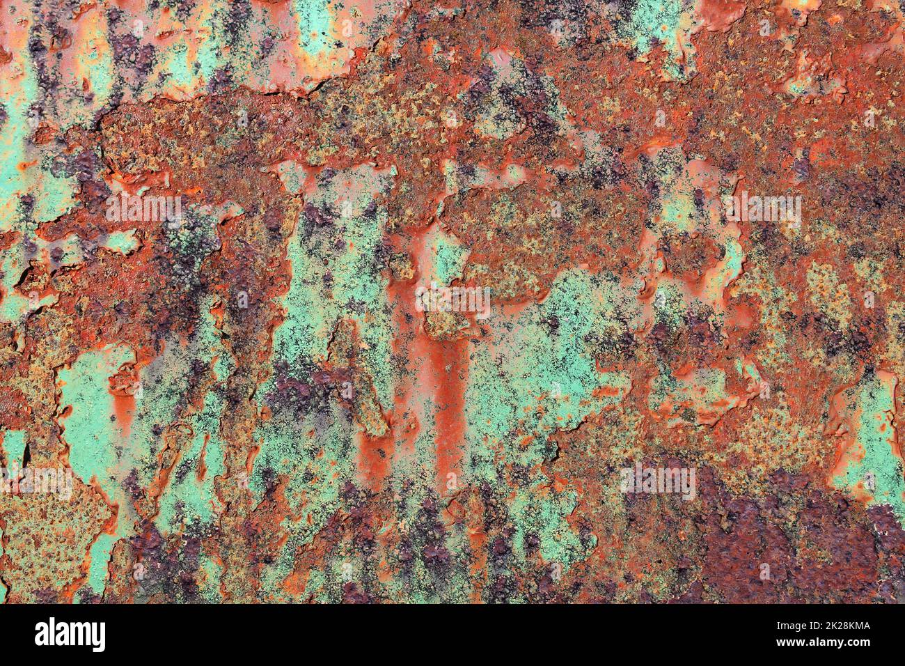 Detailed close up surface of rusty metal and steel with lots of corrosion in high resolution ...
