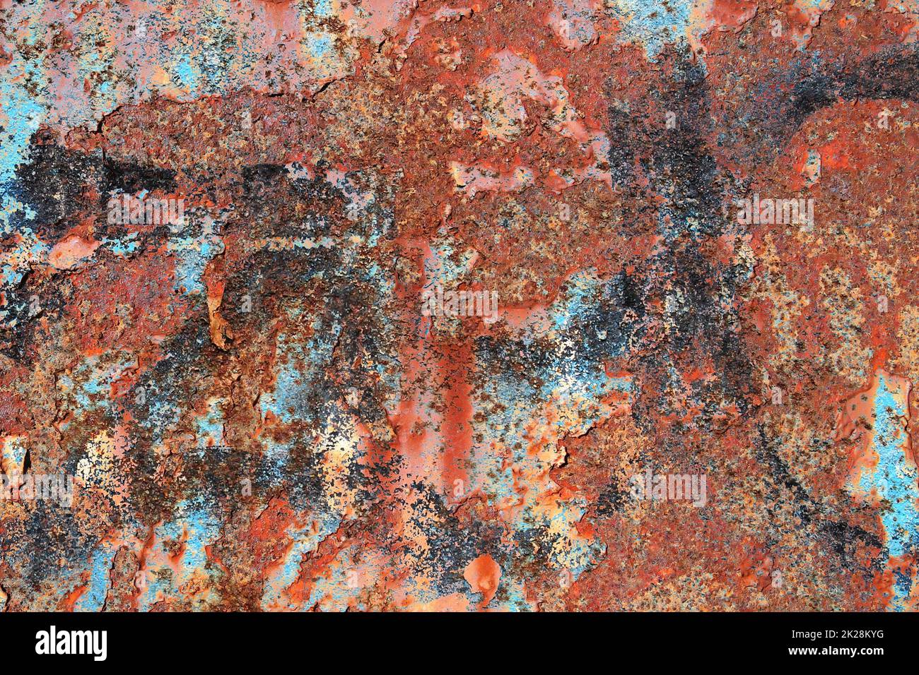 Detailed close up surface of rusty metal and steel with lots of ...