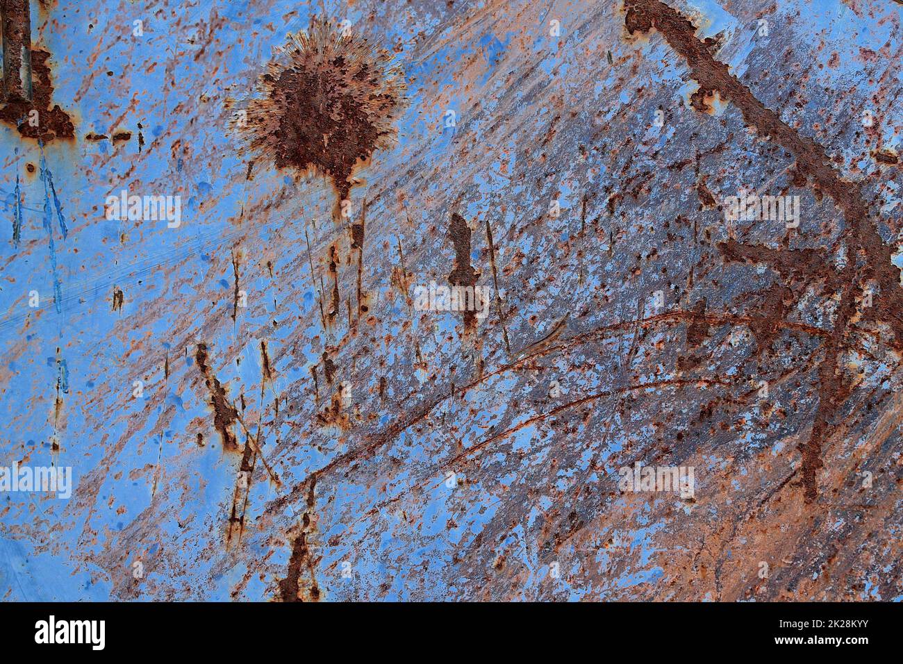 Detailed close up surface of rusty metal and steel with lots of ...