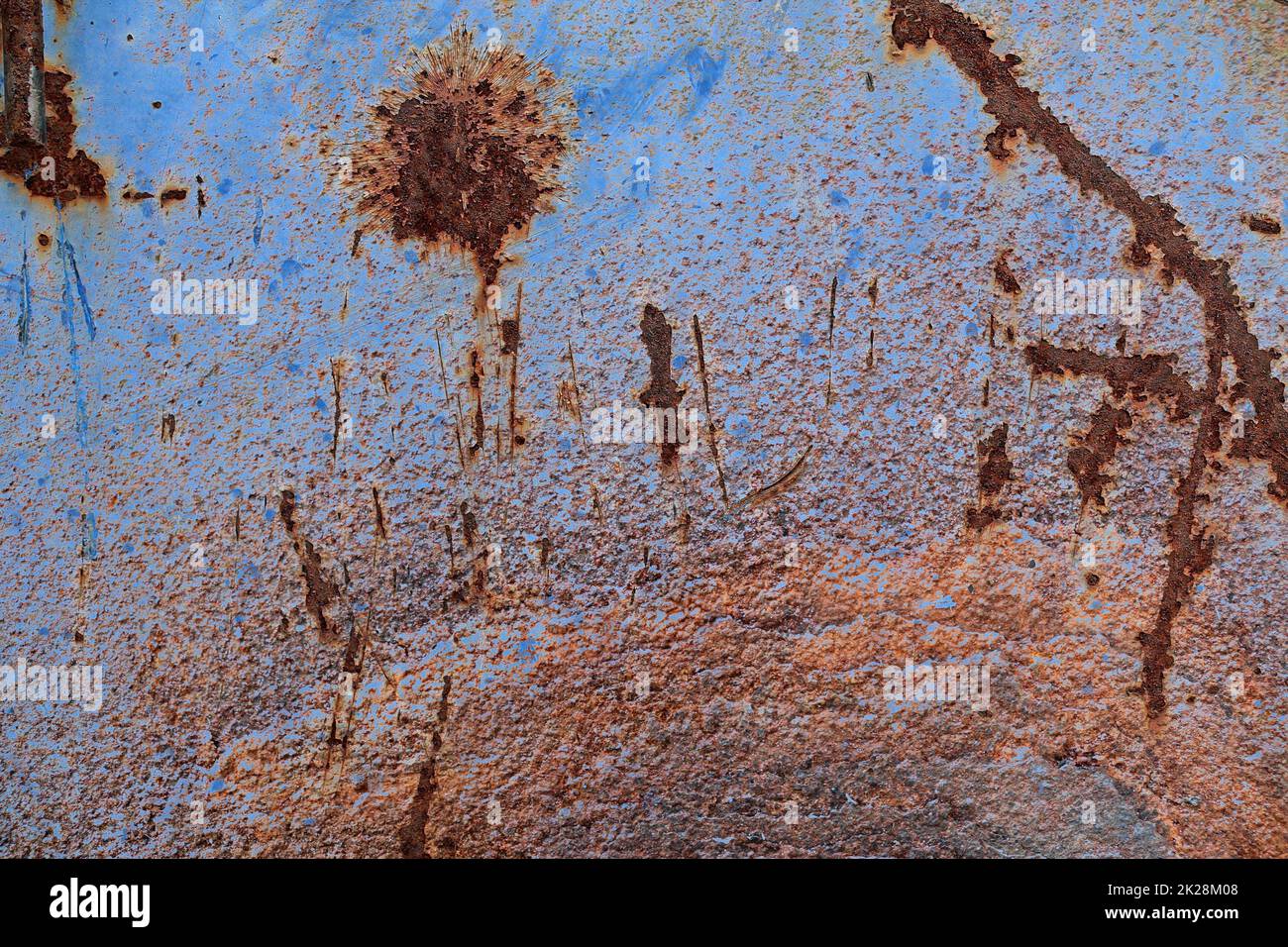 Detailed close up surface of rusty metal and steel with lots of ...