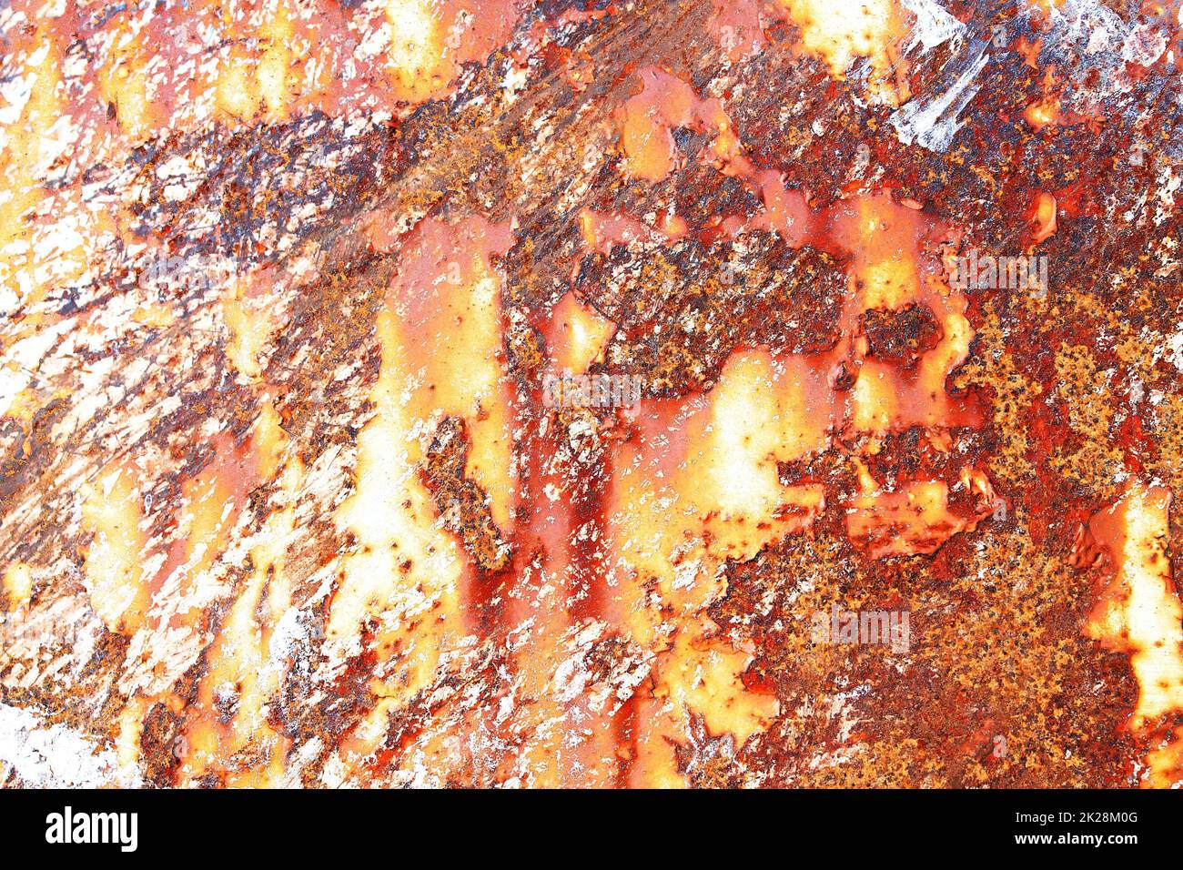 Detailed close up surface of rusty metal and steel with lots of ...