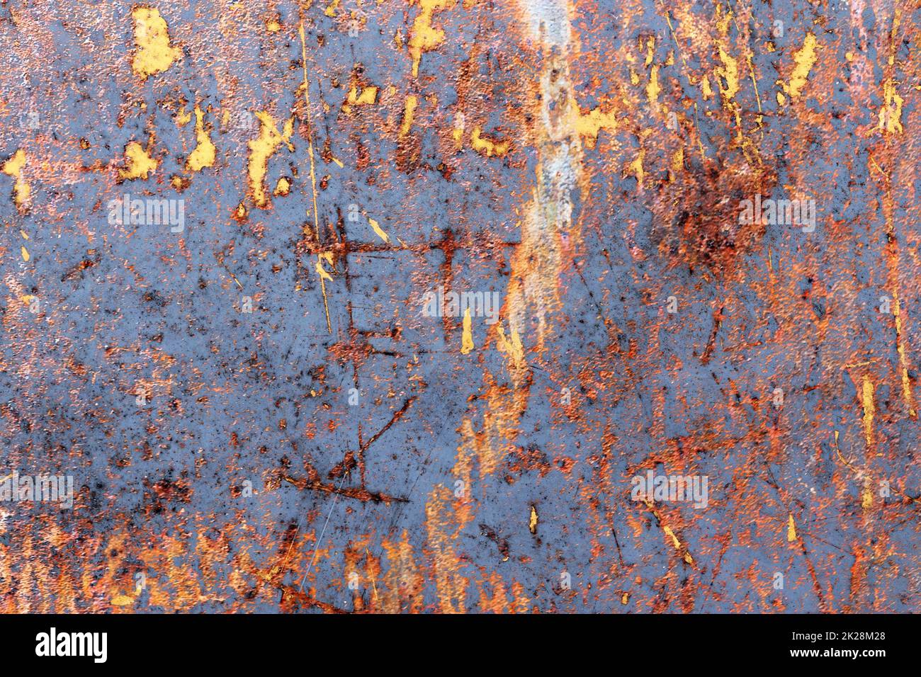Detailed close up surface of rusty metal and steel with lots of ...