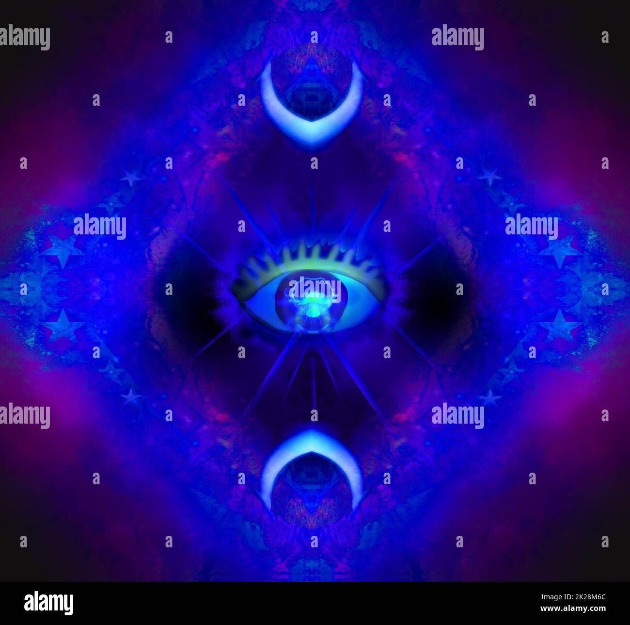 illustration of a third eye mystical sign Stock Photo - Alamy