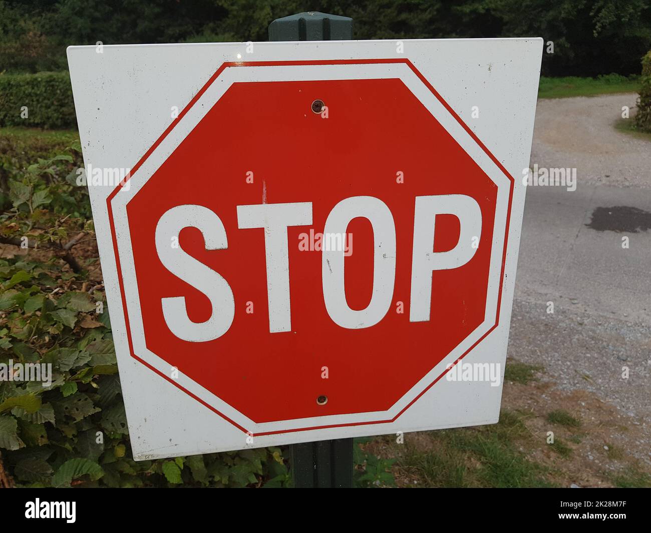 Stop sign, isolated Stock Photo - Alamy