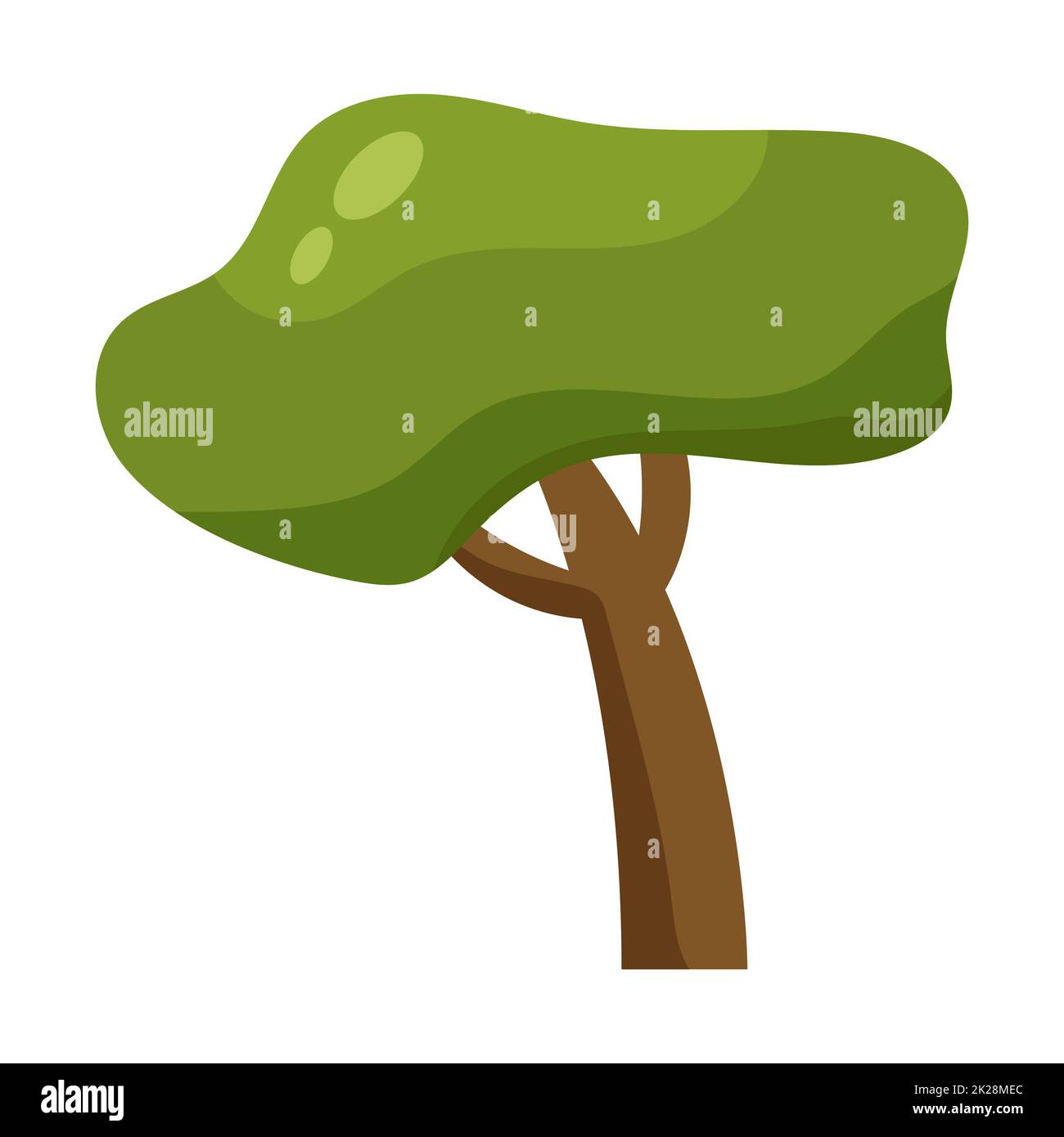Abstract green tree on white background - Vector Stock Photo - Alamy