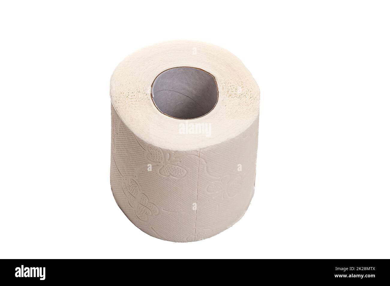 toilet paper roll on isolated white background, copy space Stock Photo ...