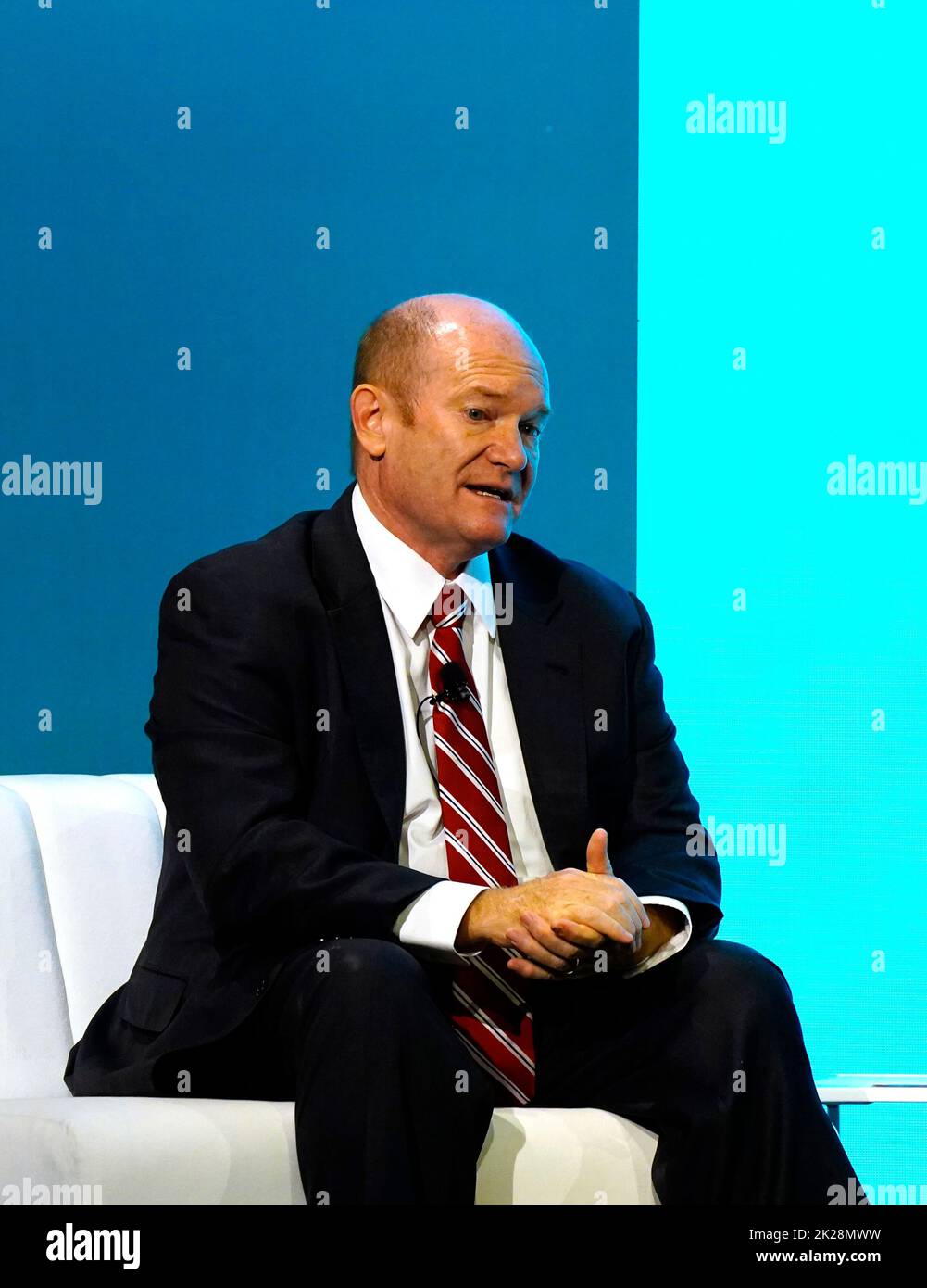 09/18/2022 New York, New York Senator Christopher Coons speaks onstage ...