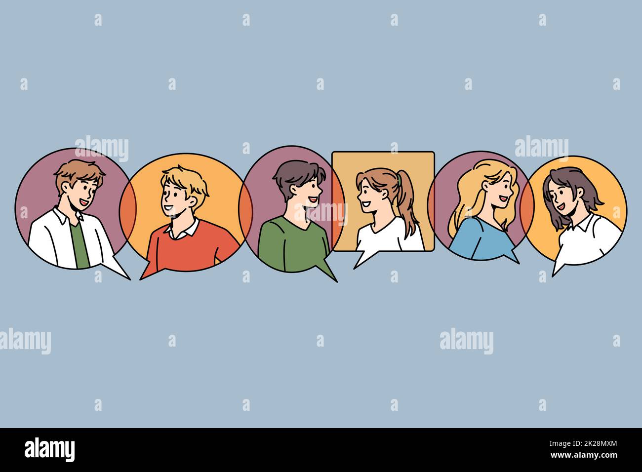 Speech bubble chat portrait hi-res stock photography and images - Alamy