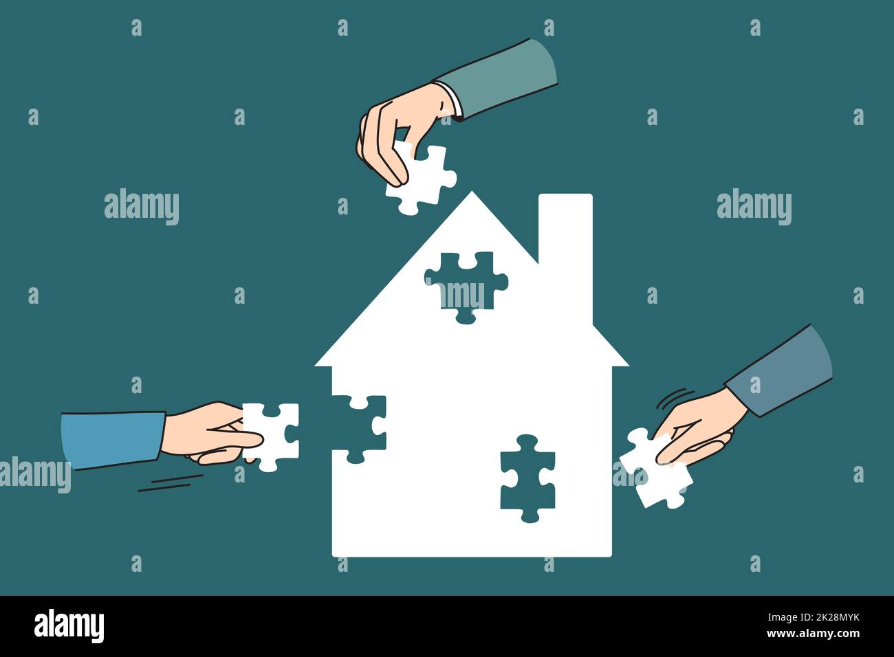 Employee collaboration illustration hi-res stock photography and images - Alamy