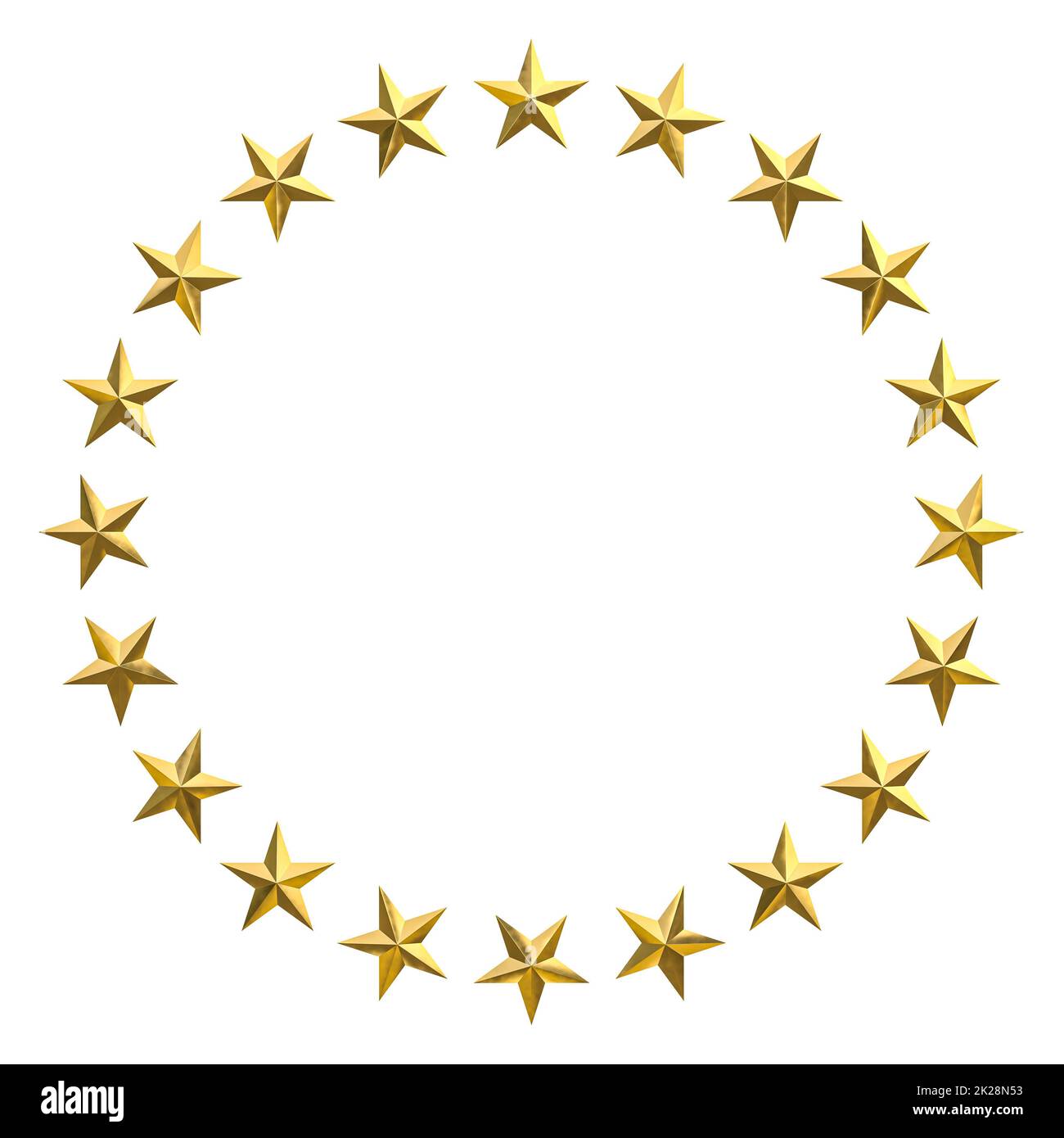 circle of gold stars on a white background Stock Photo - Alamy