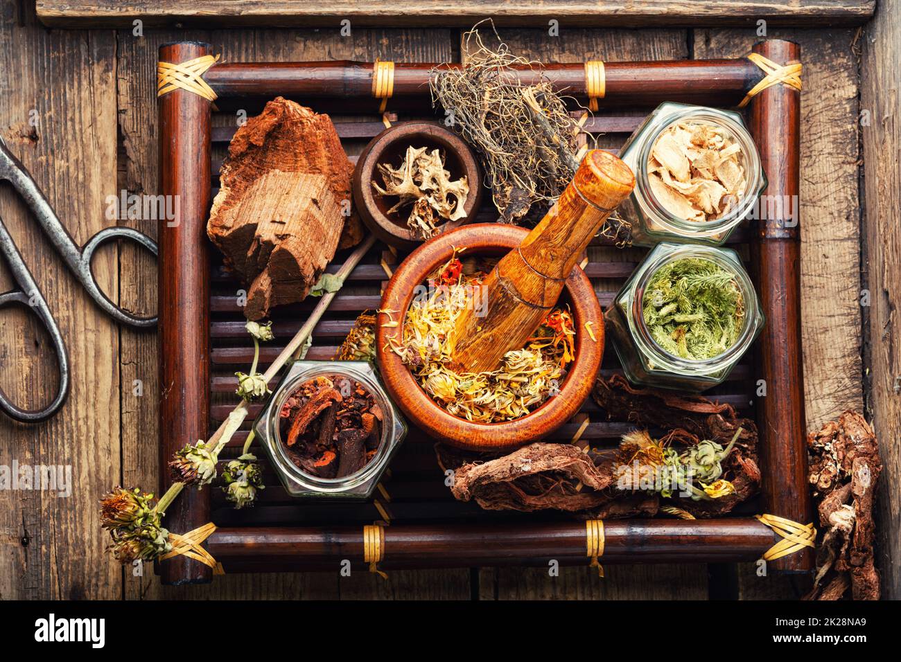 Medicinal herbs set Stock Photo - Alamy