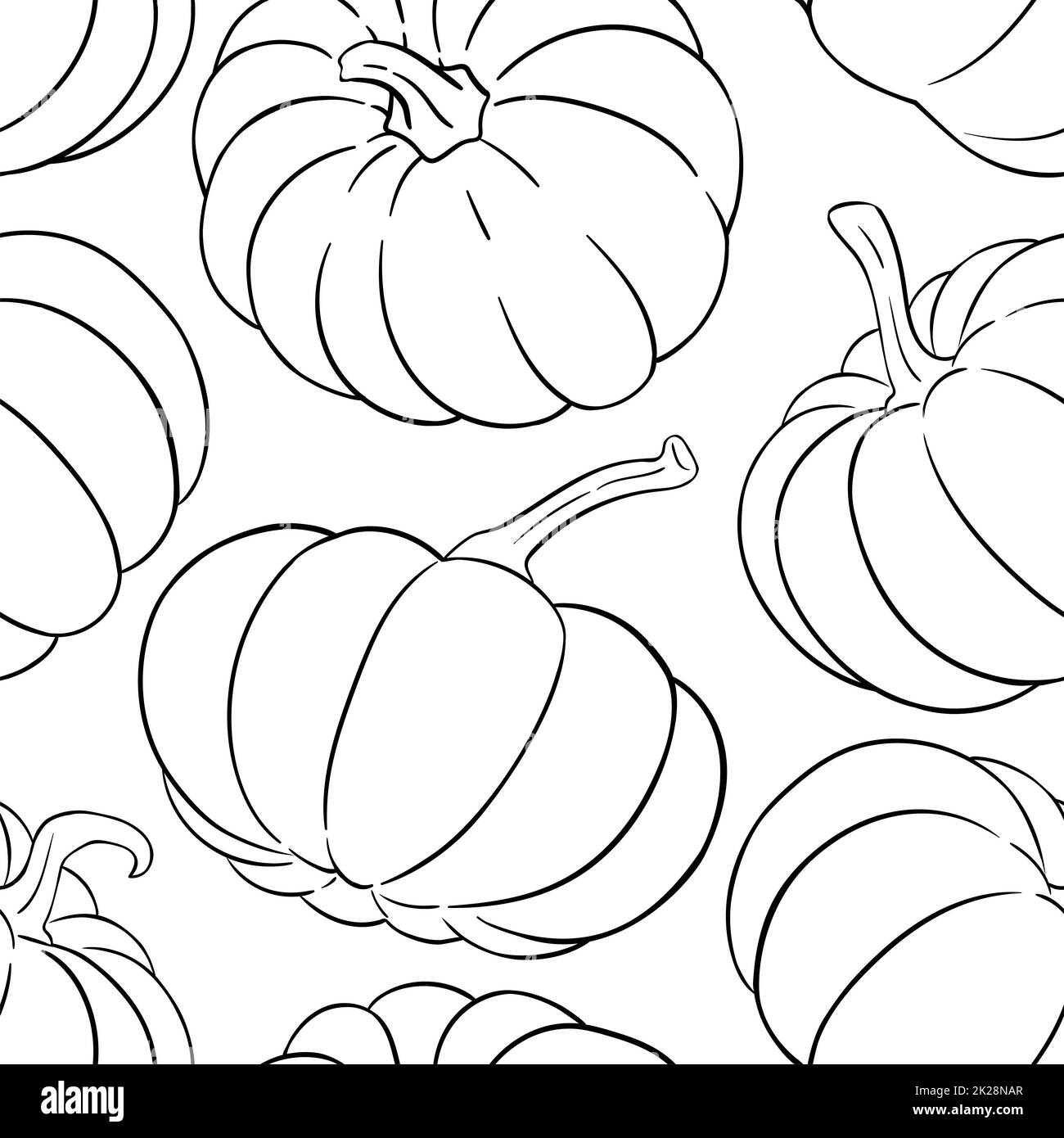 Vector autumn pumpkin pattern Cut Out Stock Images & Pictures - Alamy
