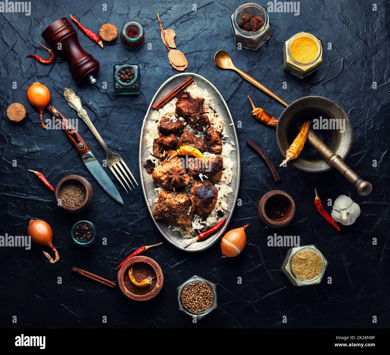 Vindaloo pork meat hi-res stock photography and images - Alamy