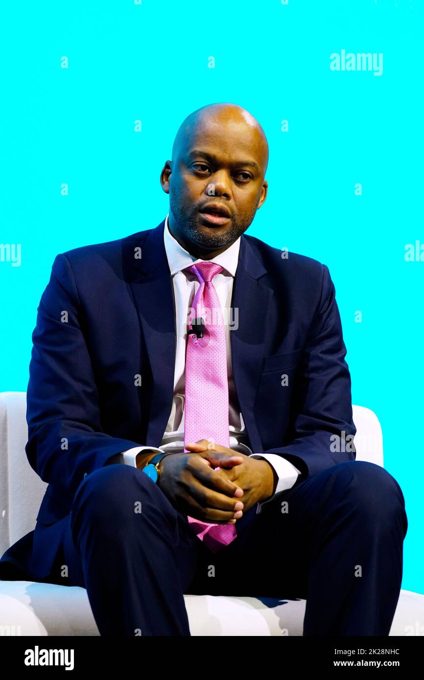 09/18/2022 New York, New York H.E. Wamkele Mene speaks onstage at The ...