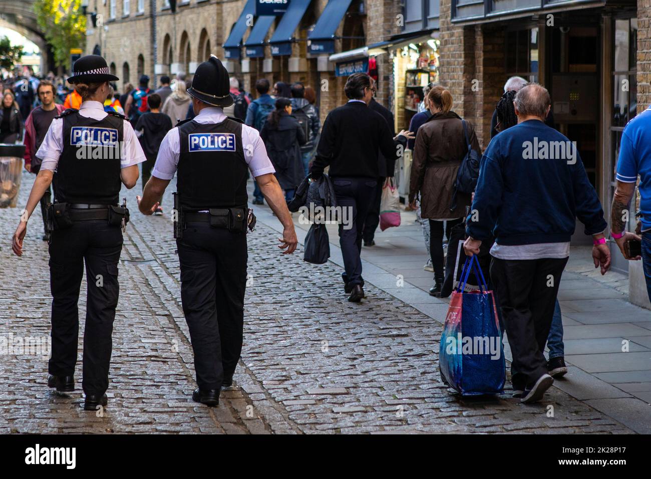 London, UK - September17th 2022: Police Officers patrolling the Lying ...
