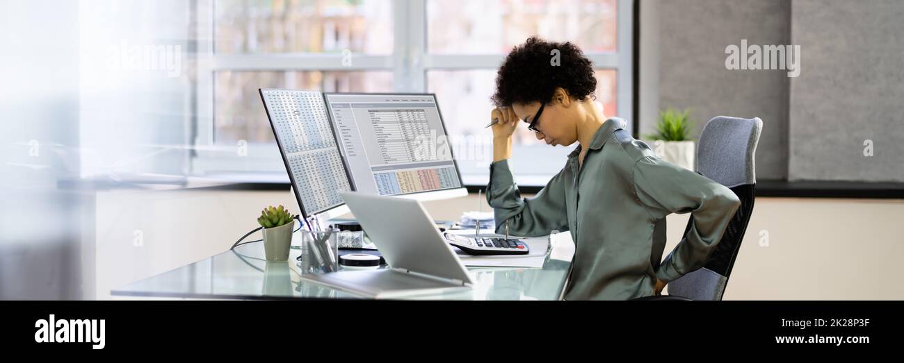 Frustrated Sad Accountant Woman Stock Photo - Alamy
