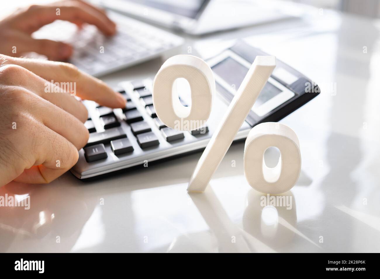 Icon percentage calculator hi-res stock photography and images - Alamy
