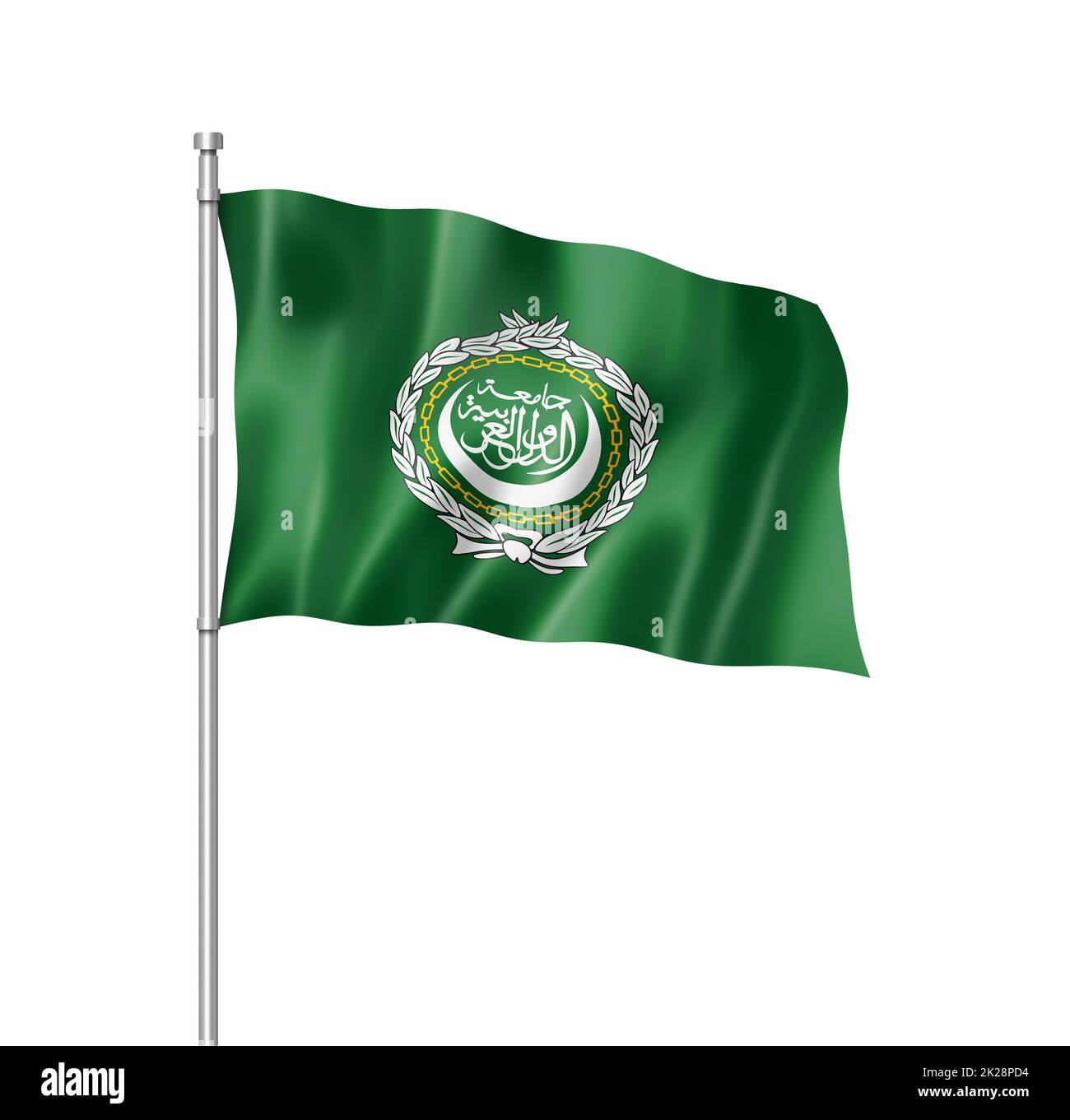 Arab League flag isolated on white Stock Photo - Alamy