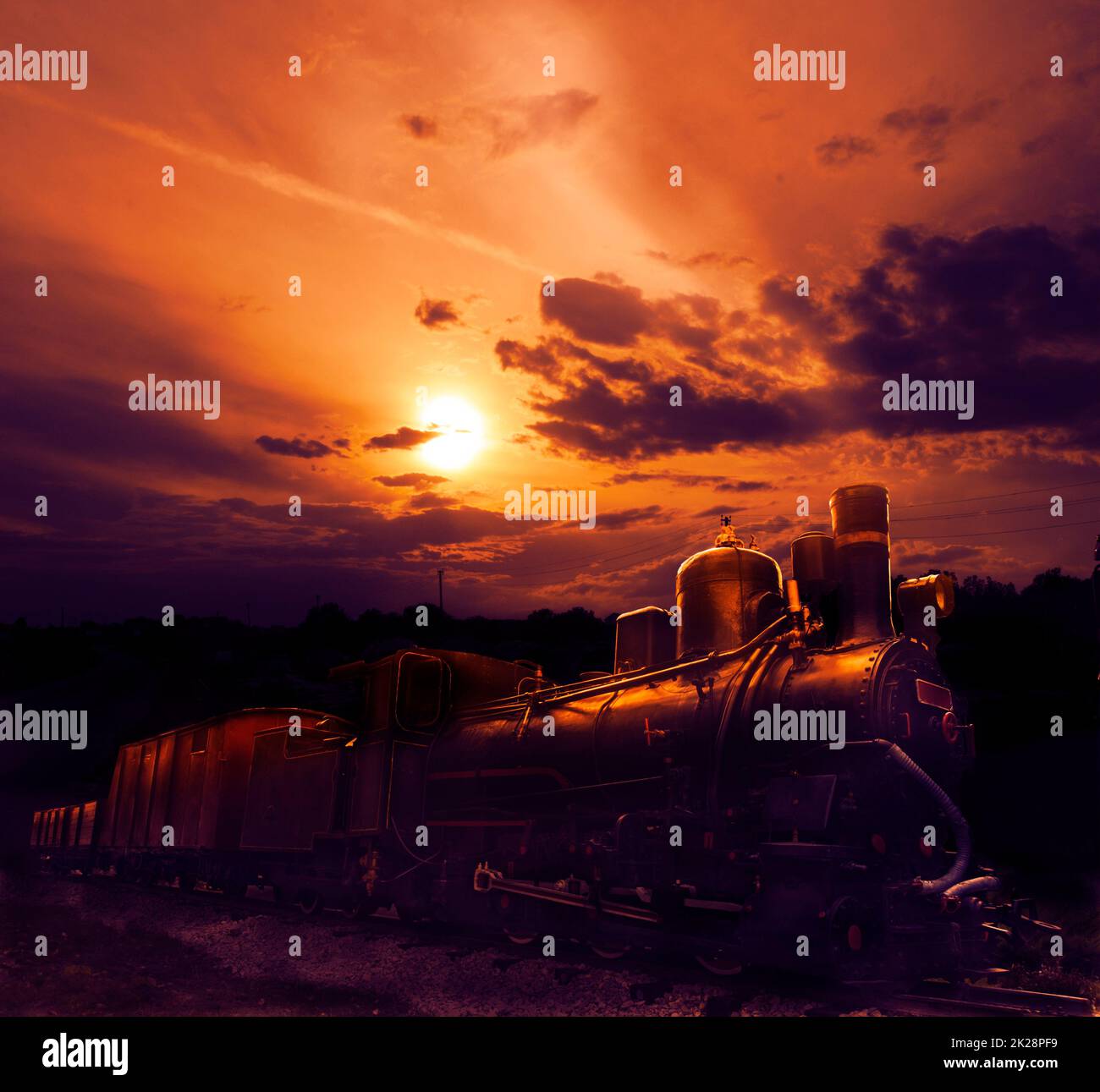 Vintage power station night hi-res stock photography and images - Alamy