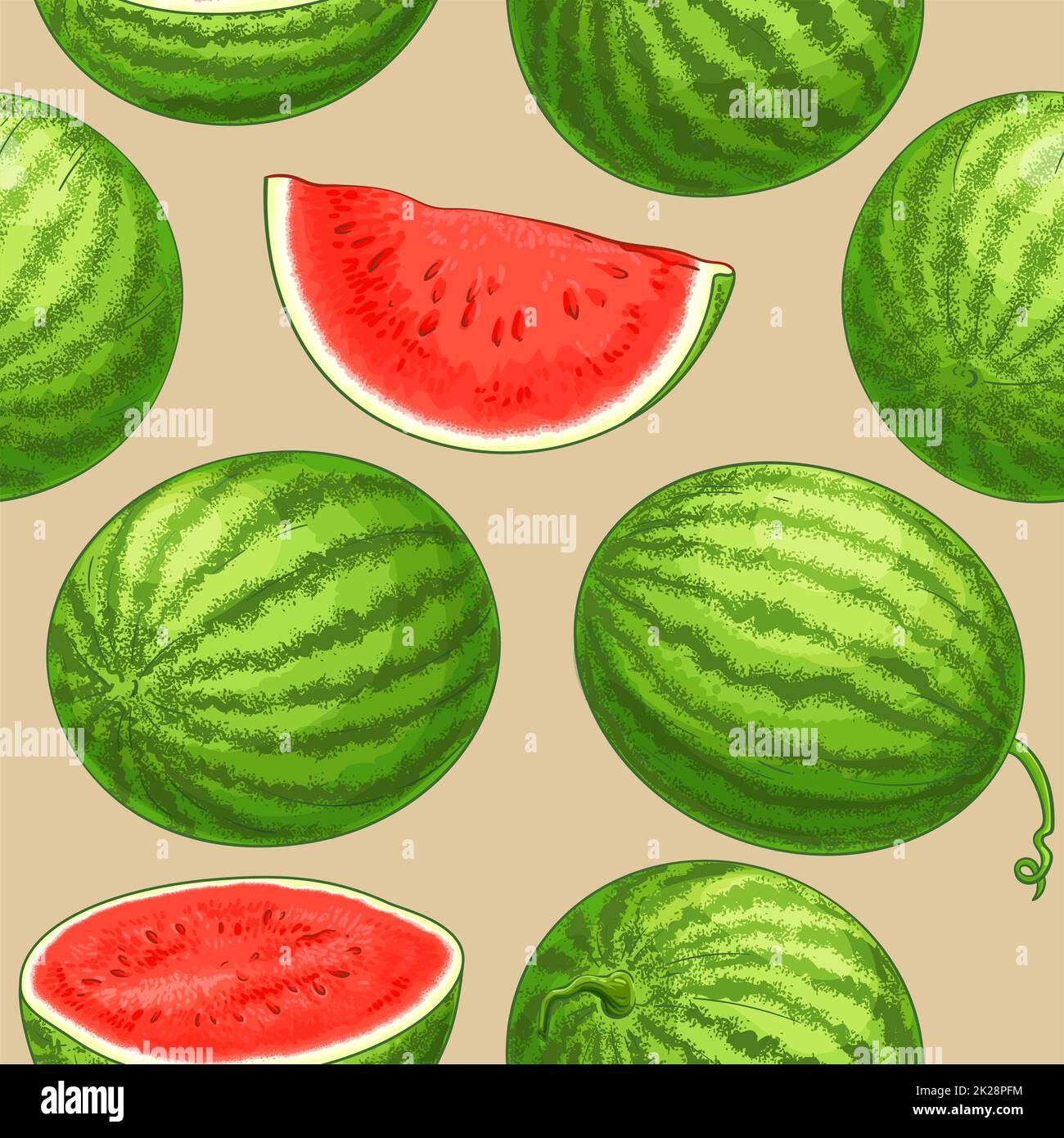 Watermelon berry pattern hi-res stock photography and images - Alamy