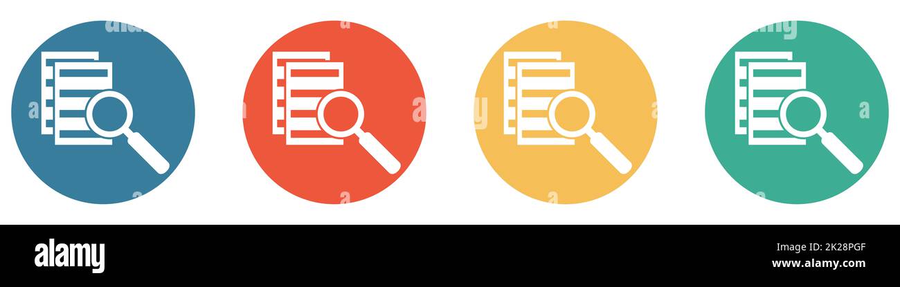 Colorful Banner with 4 Buttons: Search documents Stock Photo - Alamy