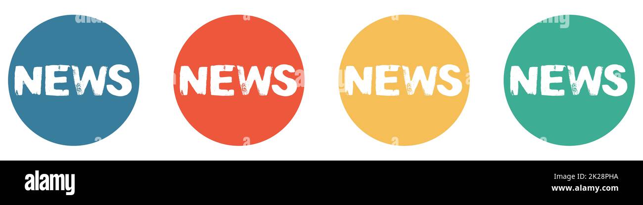 News flat design with blue background Cut Out Stock Images & Pictures ...
