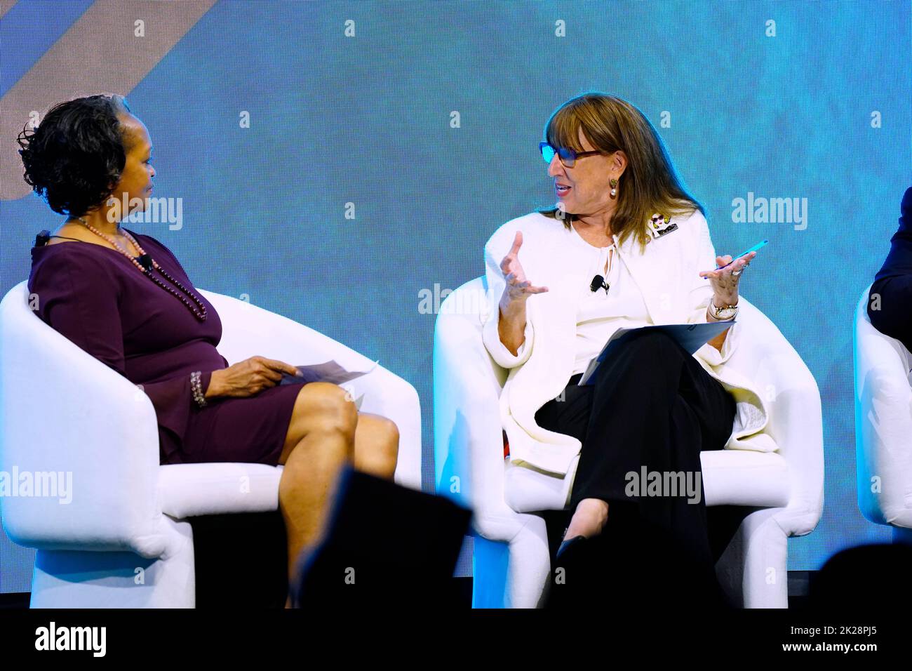 09/18/2022 New York, New York Florie Liser and H.E. Rebeca Grynspan ...