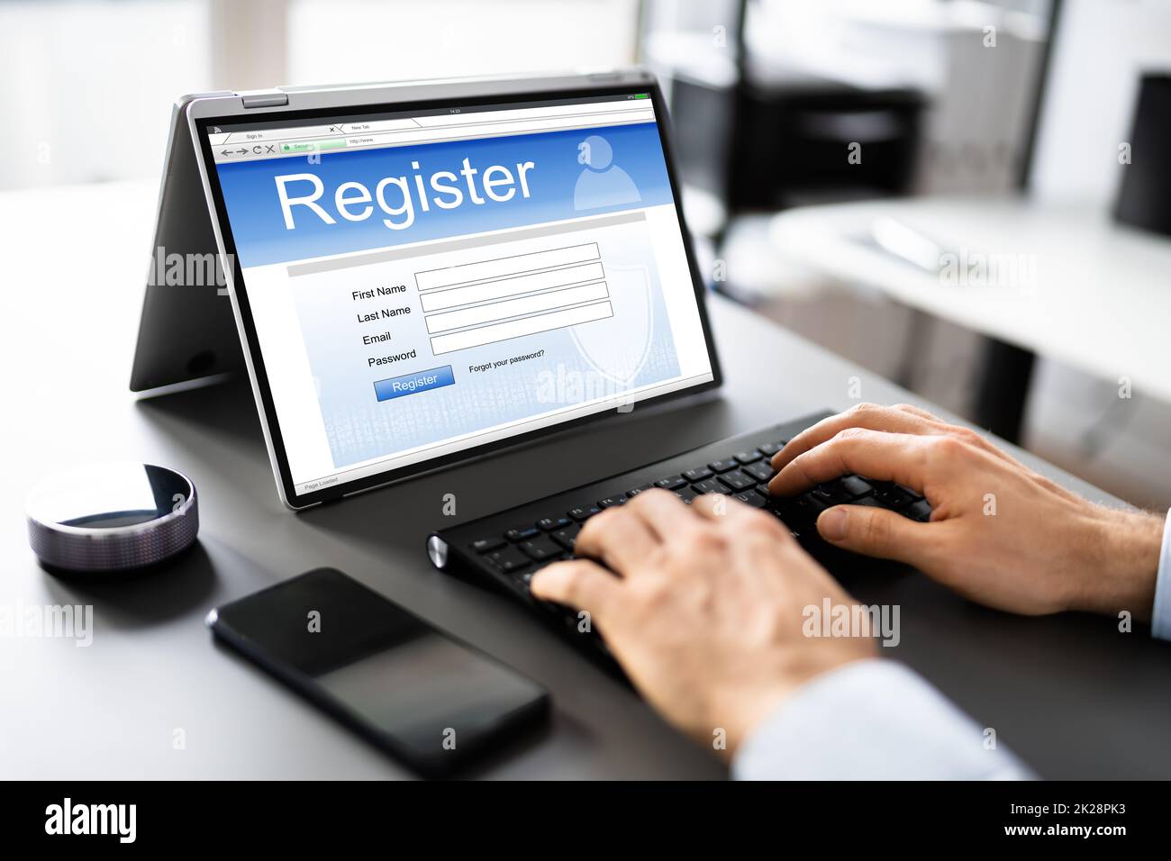 Website registration form hi-res stock photography and images - Alamy