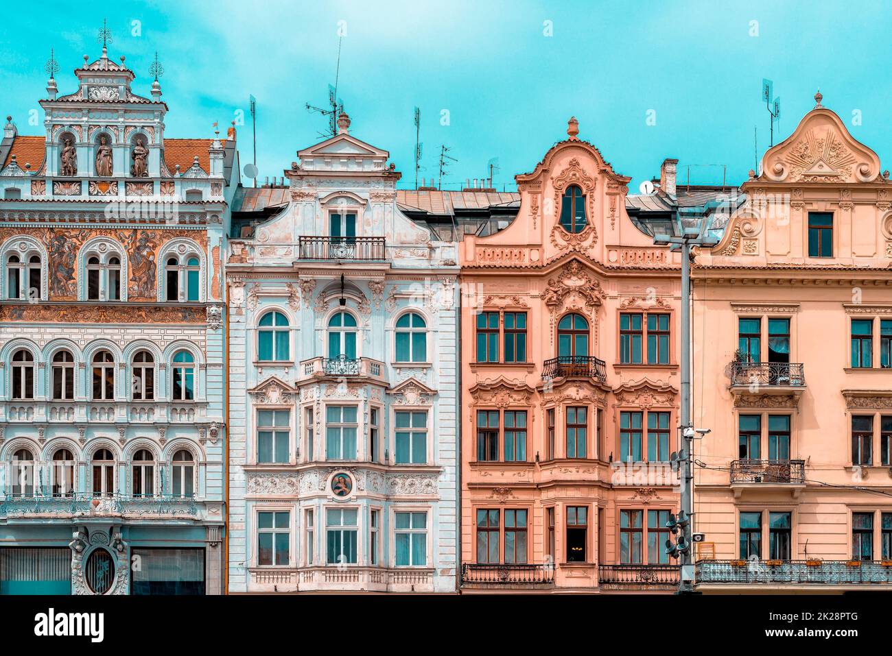 Historic buildings in Pilsen, Czech Republic Stock Photo - Alamy