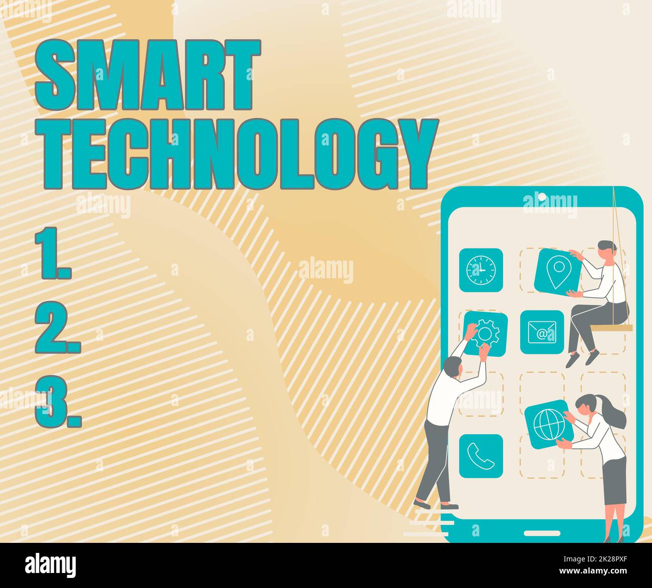 Handwriting text Smart Technology. Business approach gadgets or device ...