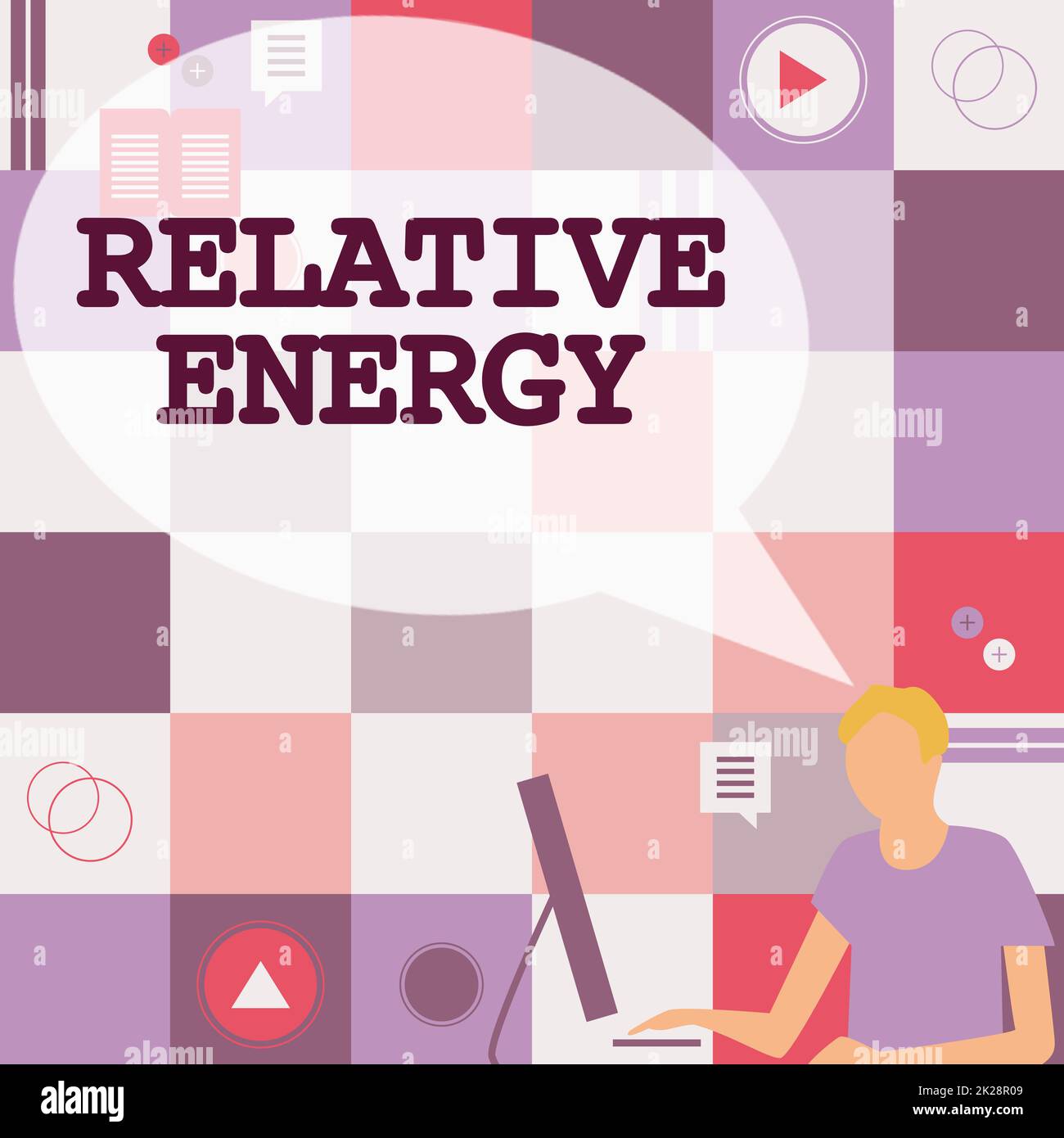 Writing displaying text Relative Energy. Concept meaning quantitative ...