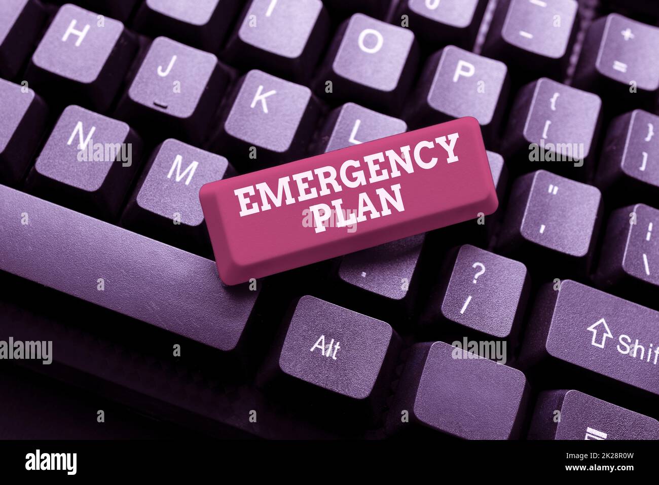Sign displaying Emergency Plan. Concept meaning instructions that ...
