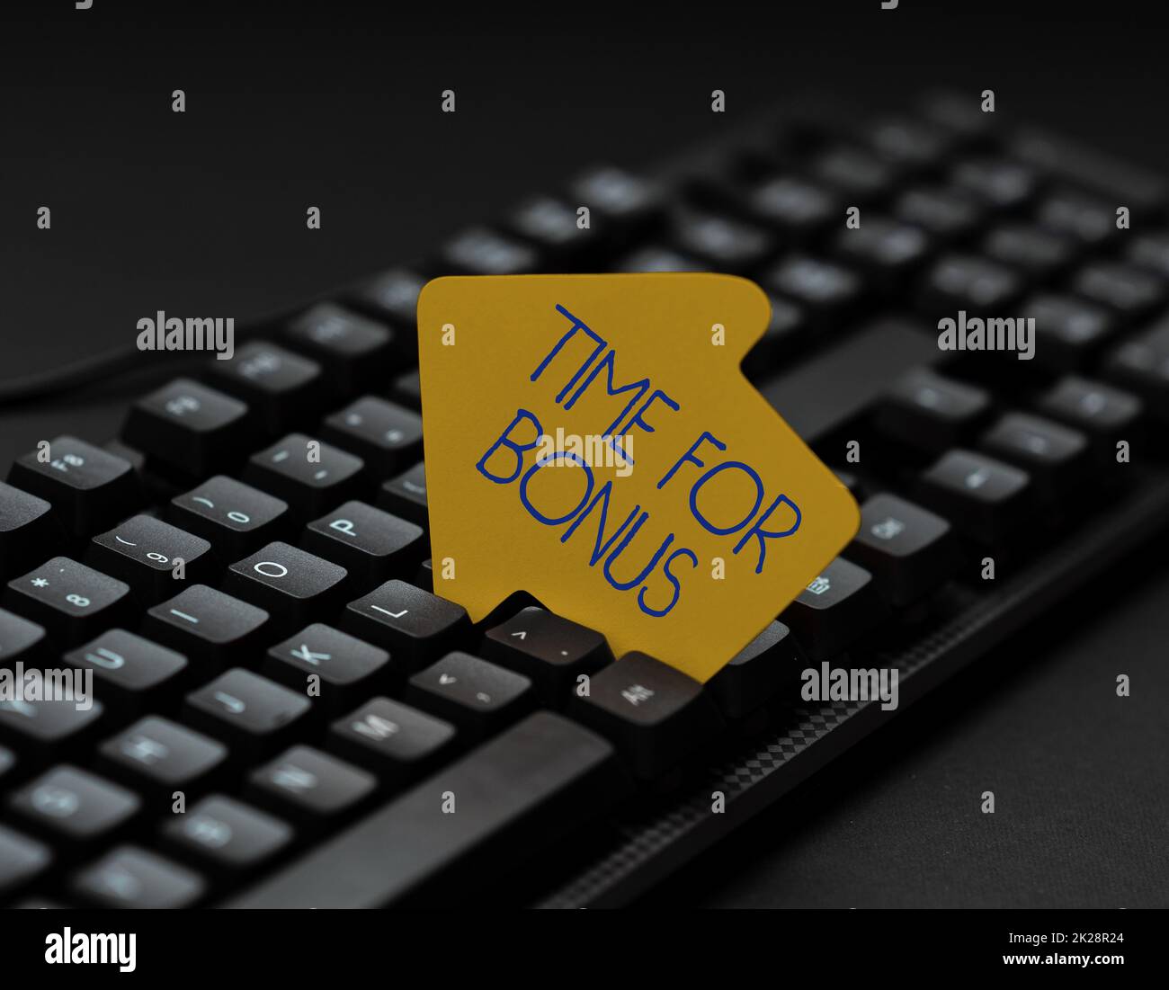 Hand writing sign Time For Bonus. Business showcase a sum of money ...