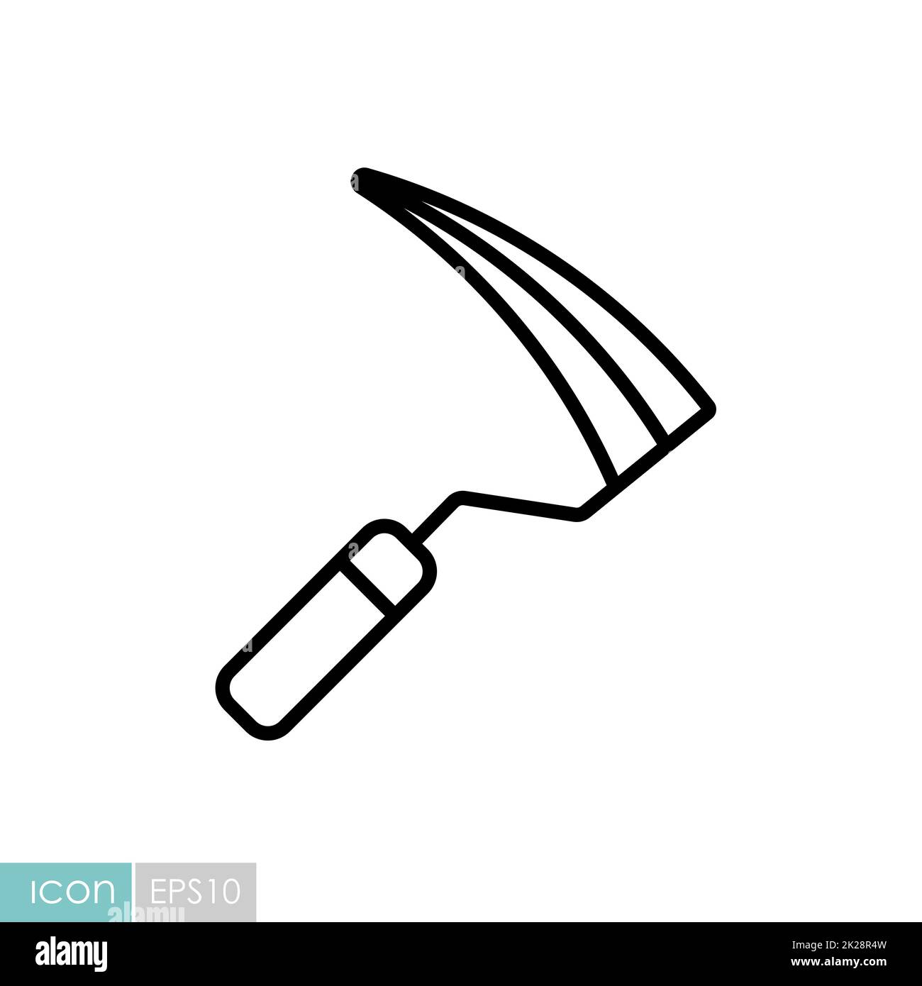 Garden sickle isolated vector icon Stock Photo - Alamy Garden sickle isolated vector icon Stock Photo - Alamy